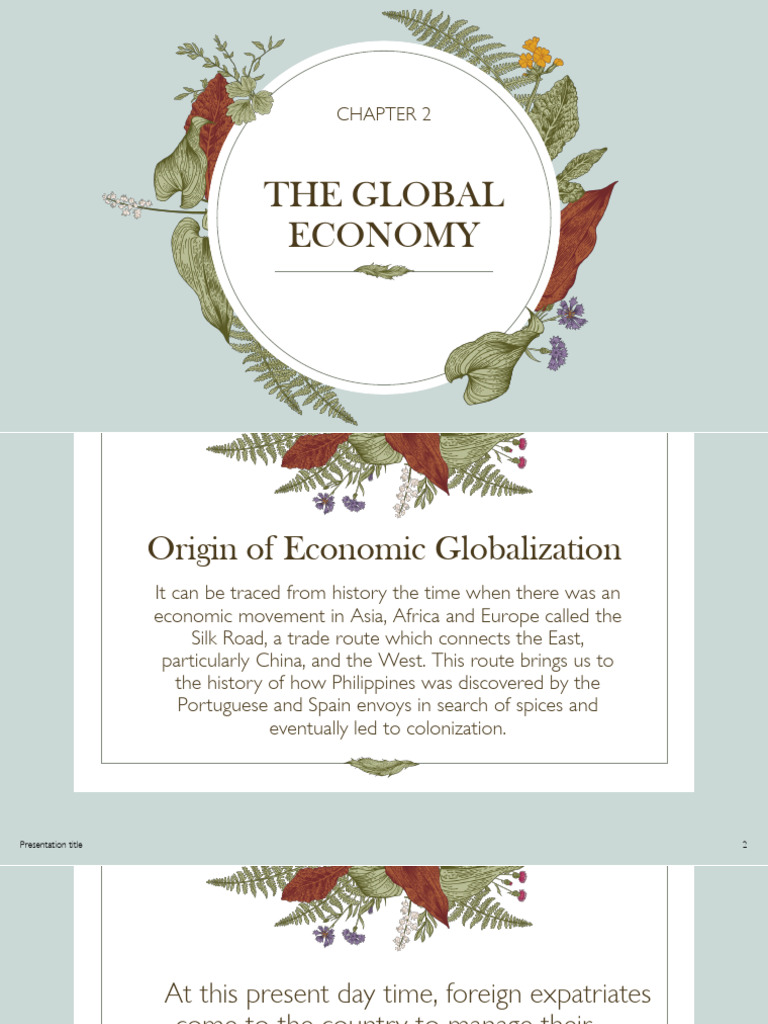 Chapter 2 Lesson 1-The Global Economy | PDF | Globalization | Economic Globalization