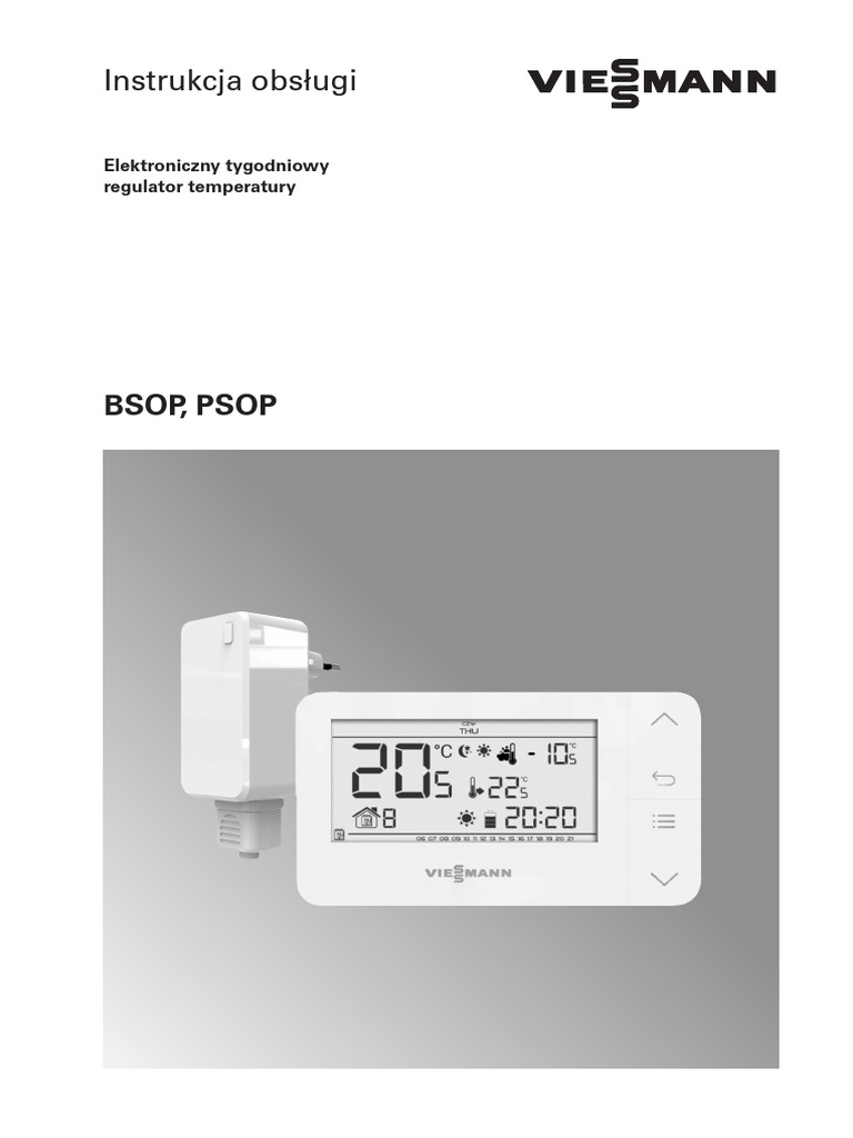 VIESSMANN Termostat Pokojowy PSOP Instrukcja PDF | PDF