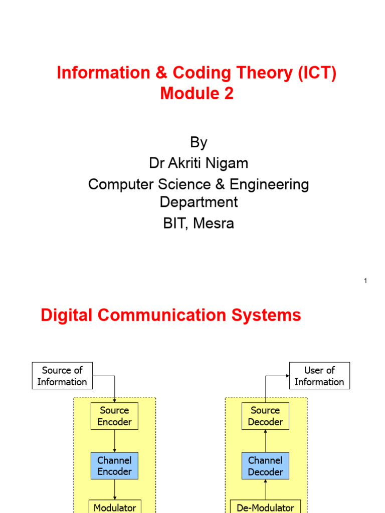 ICT - Module 2 Lecture 11 | PDF | Error Detection And Correction ... ICT - Module 2 Lecture 11 | PDF | Error Detection And Correction ...