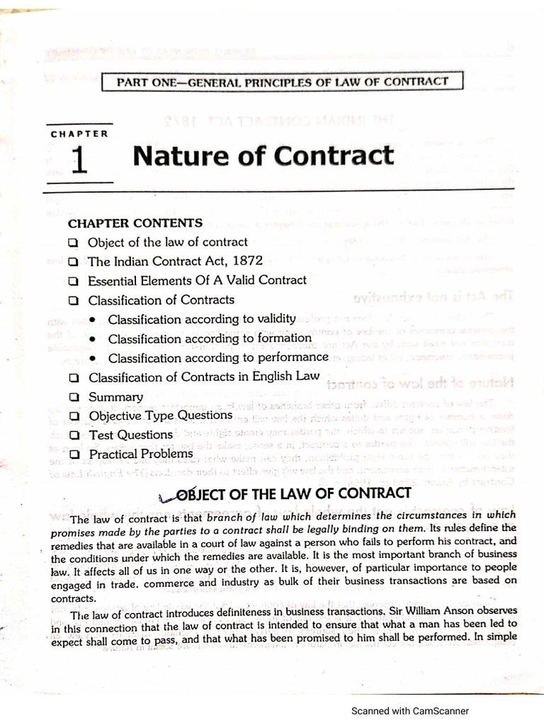 Ch1. Nature of Contract | PDF