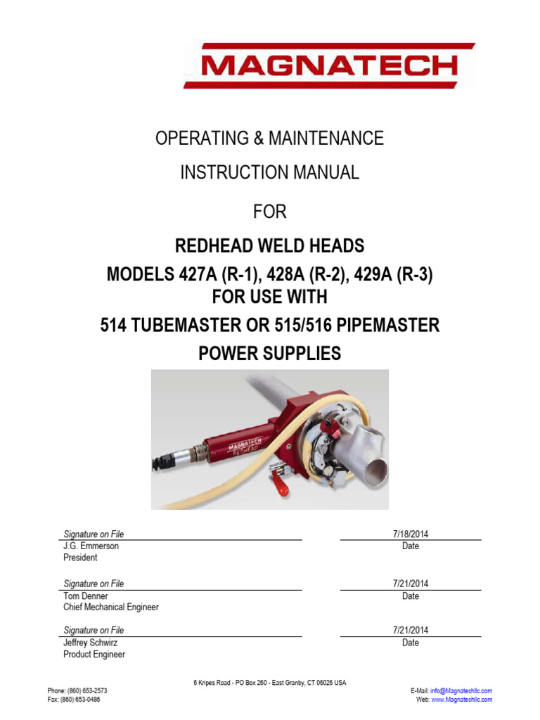 Magnatech Tubemaster 427a | PDF | Welding | Construction