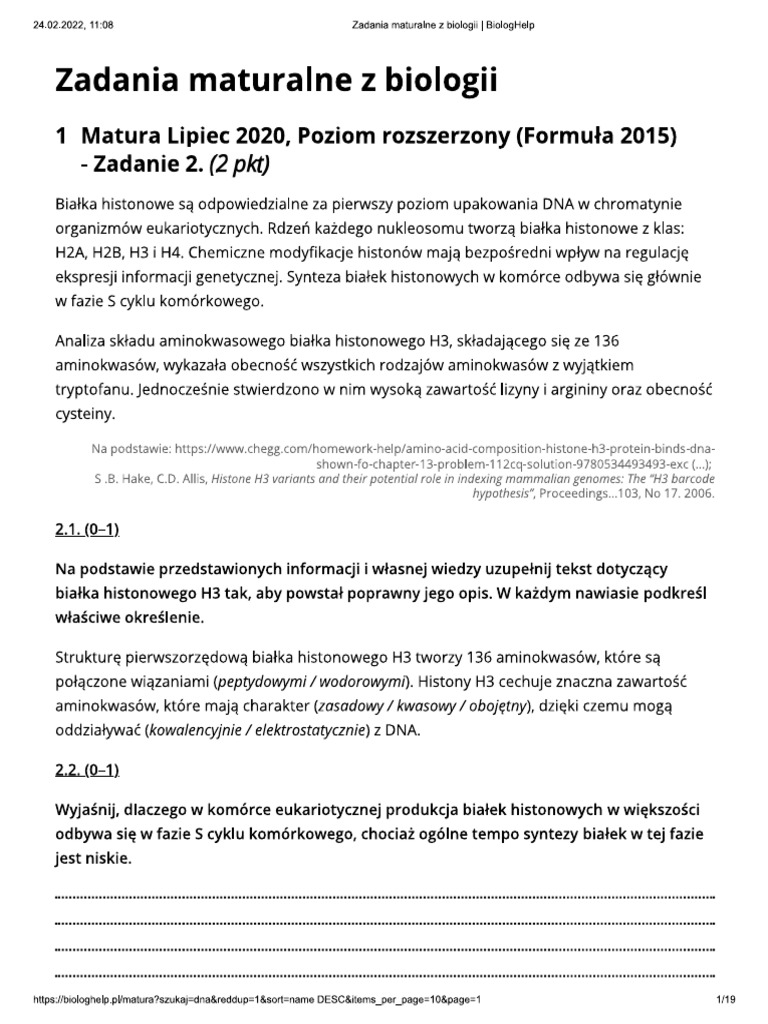 Zadanie Histony | PDF