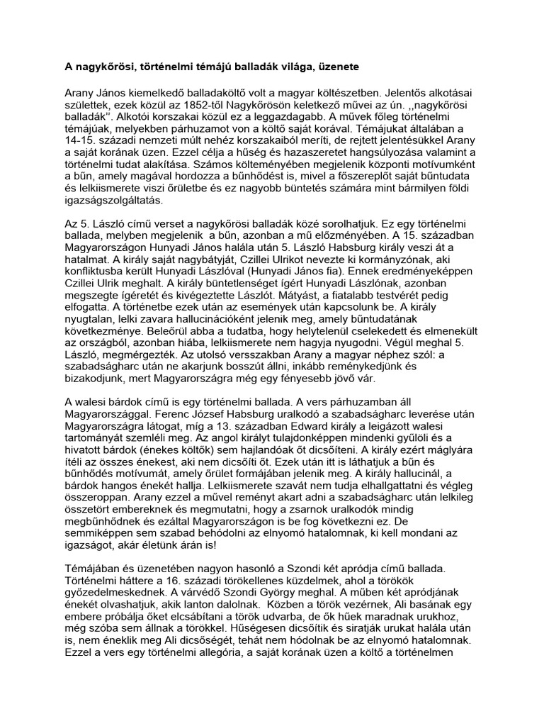 Irodalom Arany | PDF