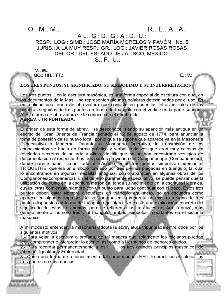 Los Tres Puntos, Su Significado, Su Simbolimo y Su Interpretacion | PDF ...