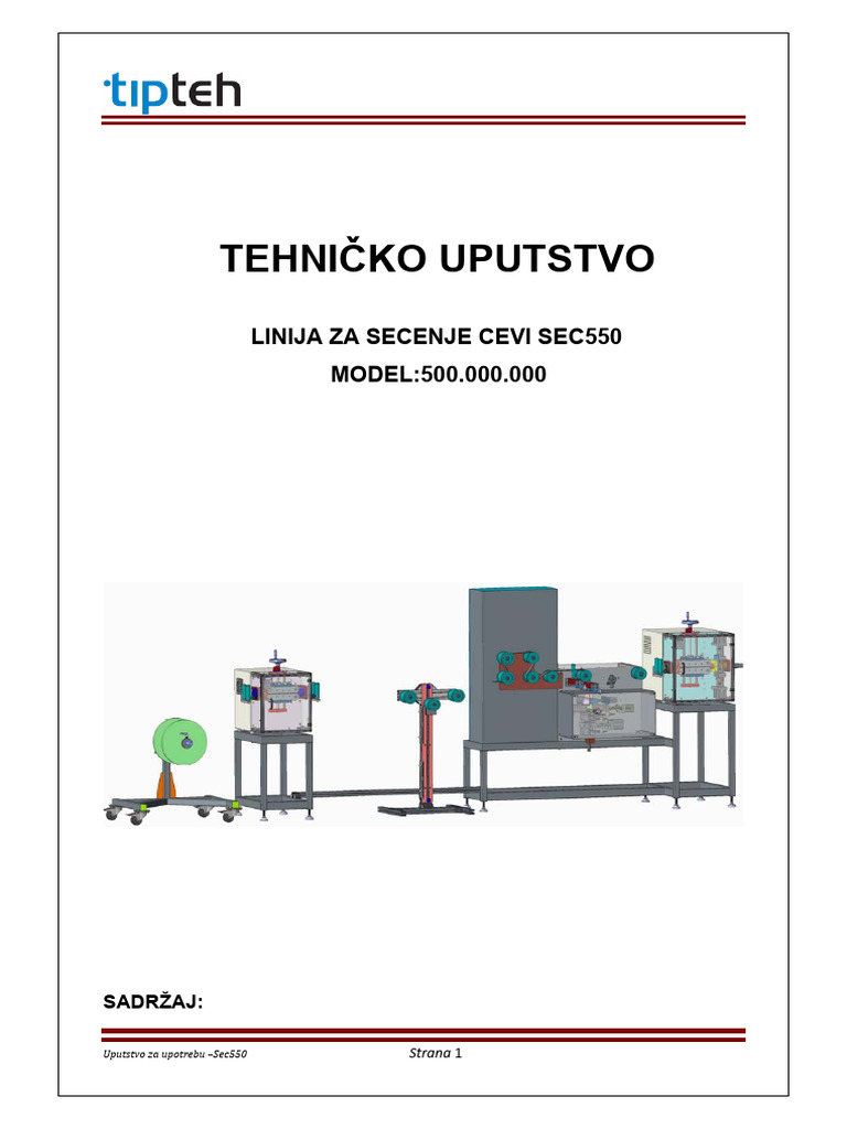 Tehničko Upustvo Sec-550 | PDF