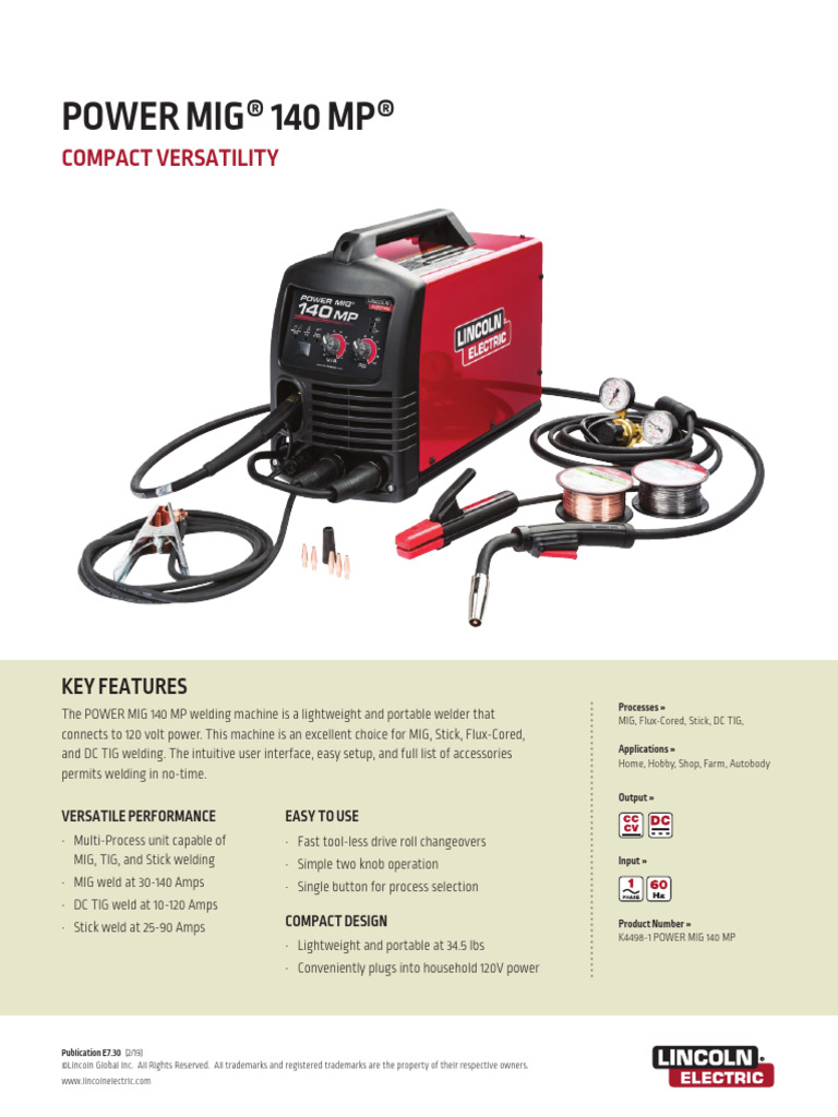 Lincoln Welder Specs | PDF | Welding | Construction