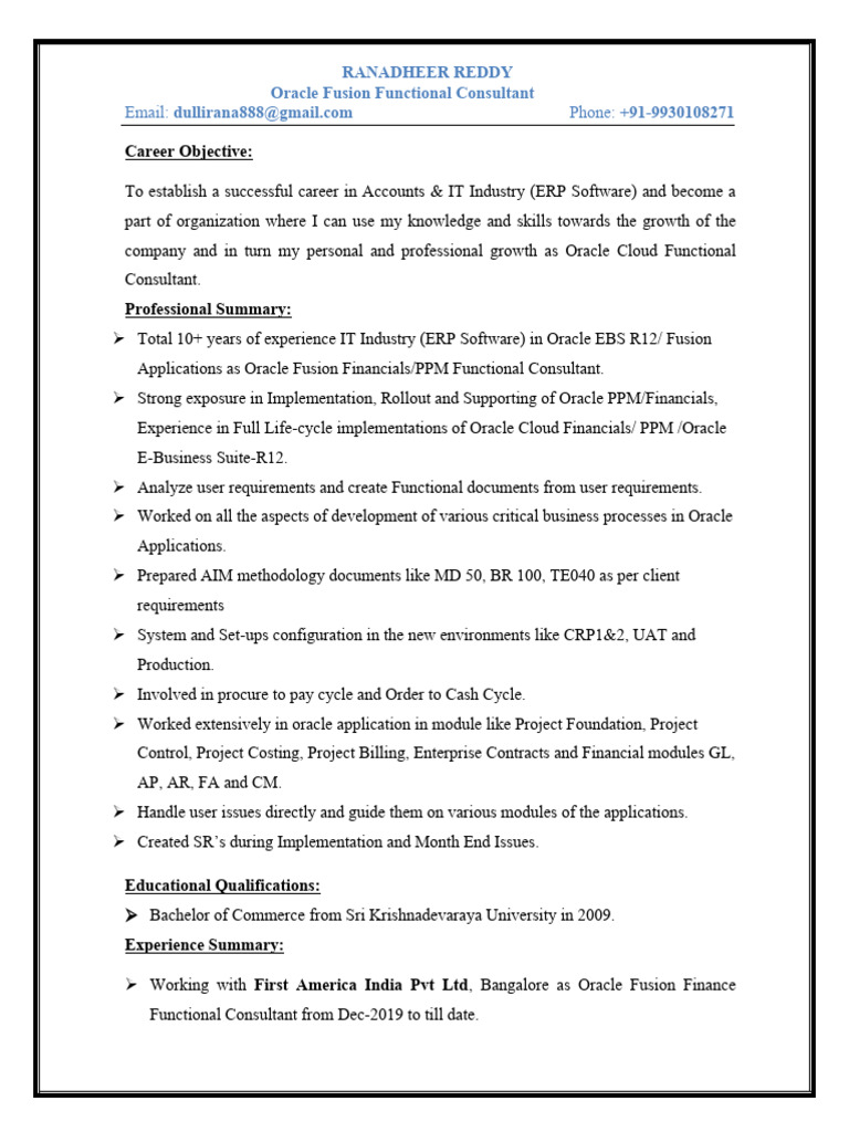 Oracle Fusion Functional Consultant-1 | Download Free PDF | Loans ...