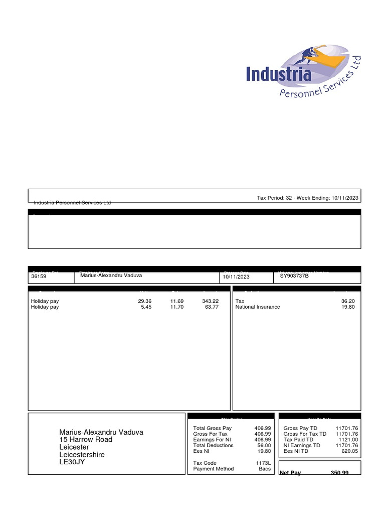 Pay Advice IUI113615927246 | PDF