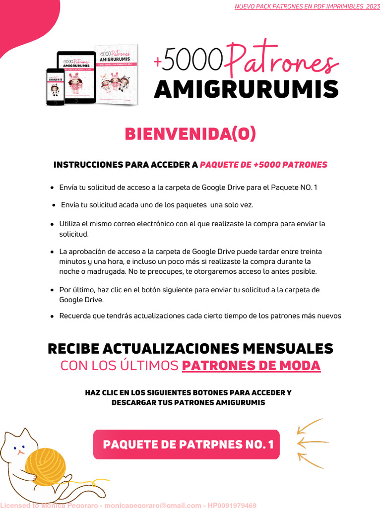 Paquete de 5000 Patrones Amigurumis PDF | PDF