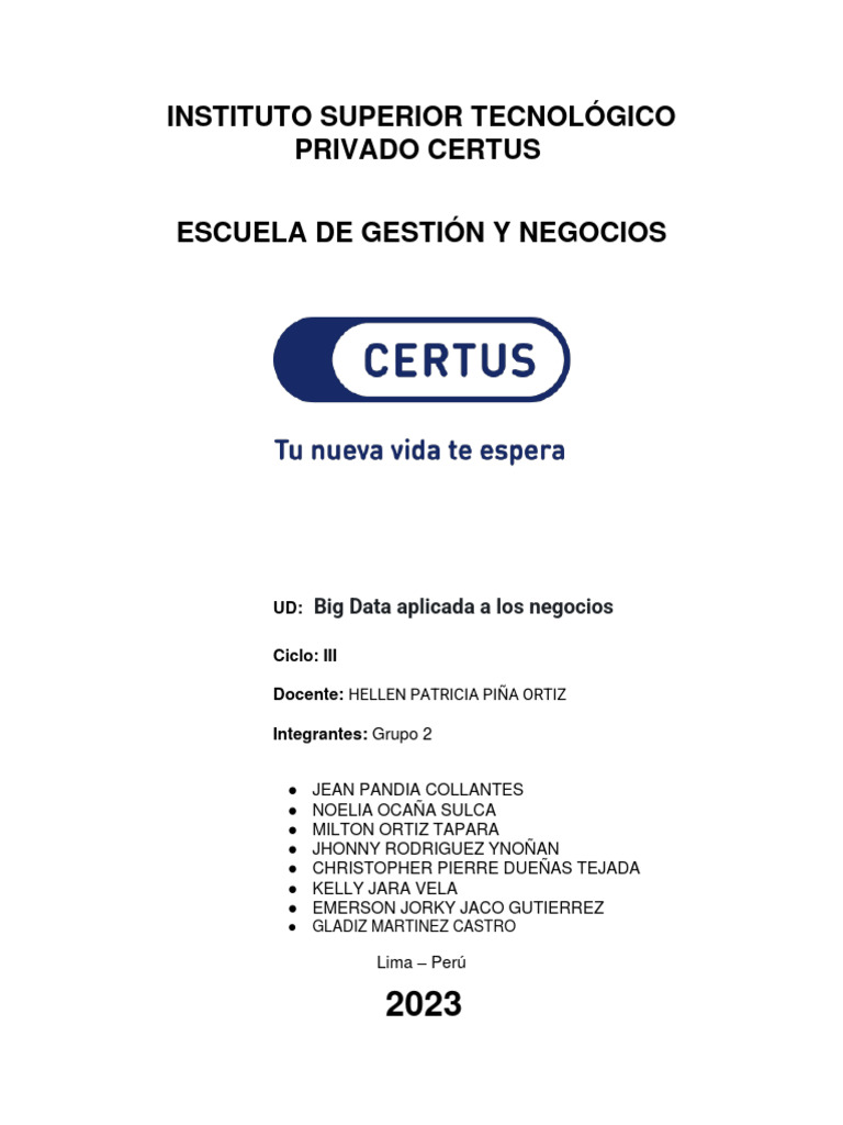 Certus Big Data 10 | PDF | Big Data | Lenguaje de programación