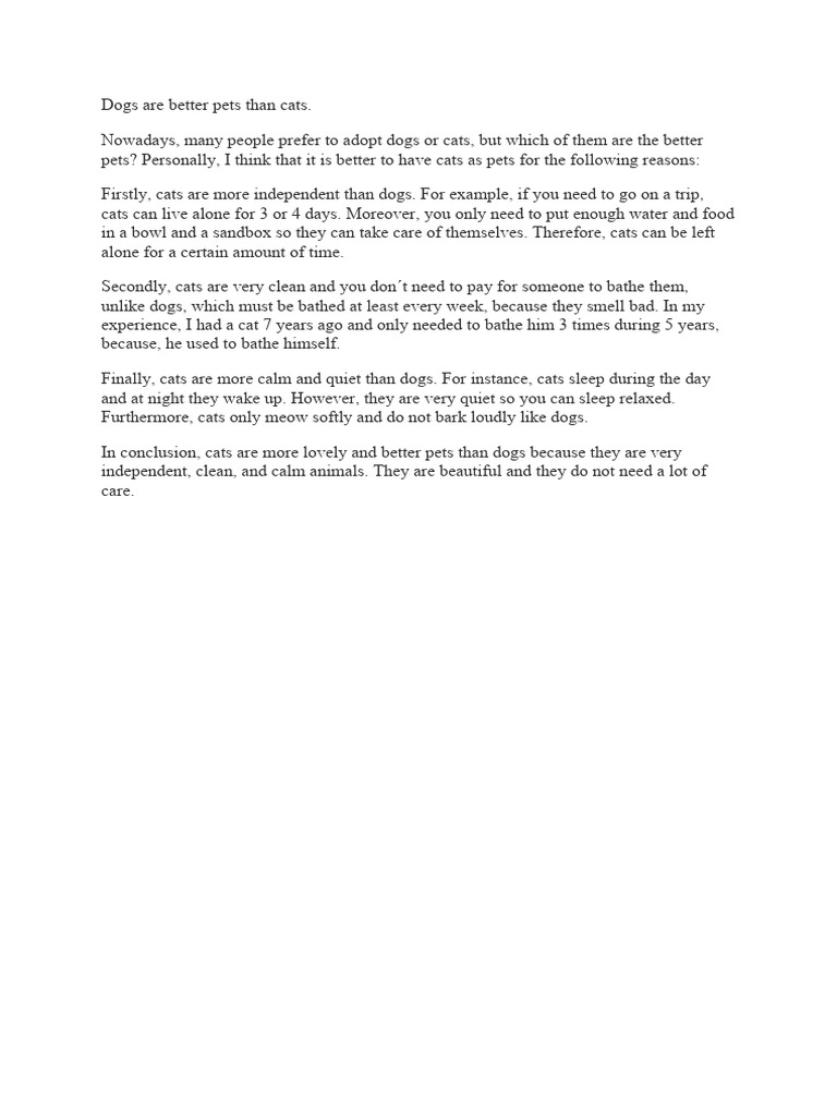 Why Cats Make Better Pets | PDF