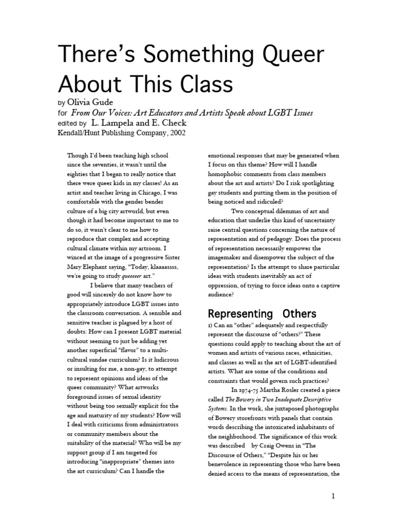 Theres Something Queer About This Class | PDF | Gender | Gender Studies
