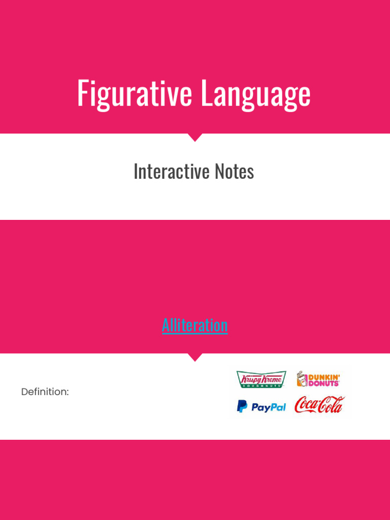 Figurative Language Slides-Notes | PDF
