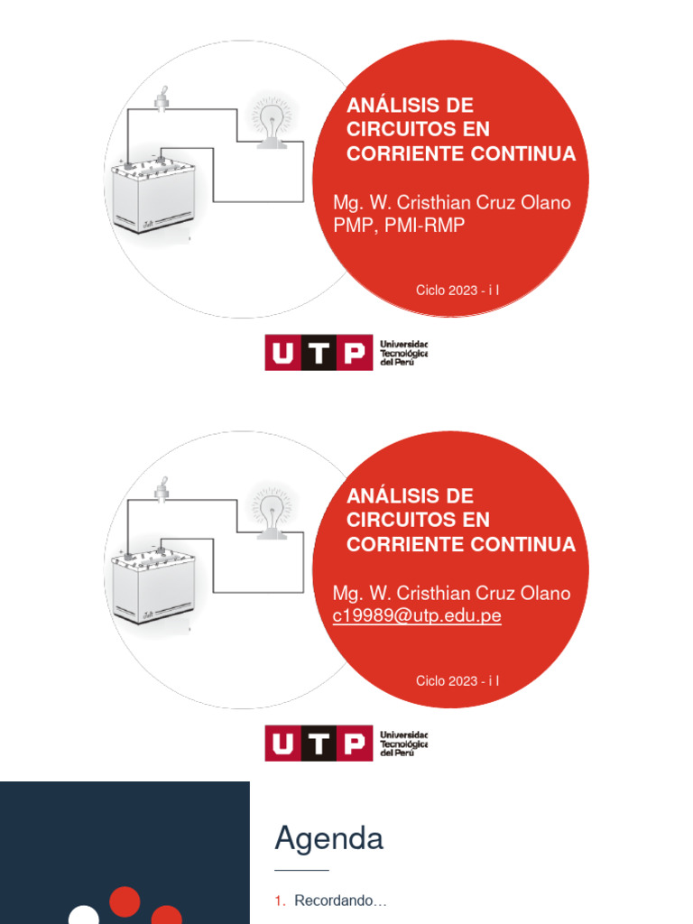 Análisis de Circuitos DC 2023 | PDF | Energia electrica | Electrónica