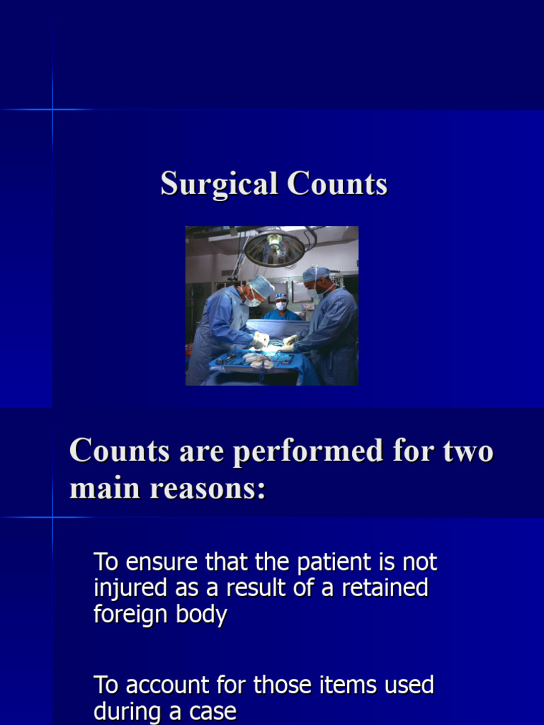 Surgical Counts | PDF | Surgery | Surgical Specialties