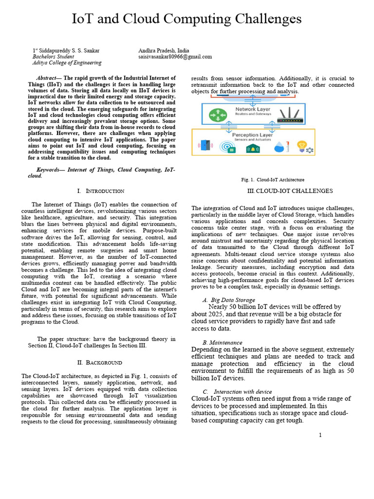 Paper Presentation | PDF | Internet Of Things | Cloud Computing