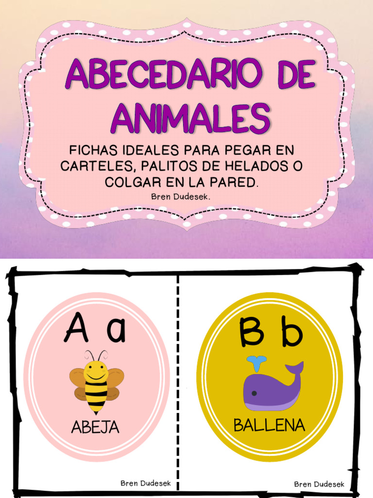 Abecedario de Animales Educativo | PDF