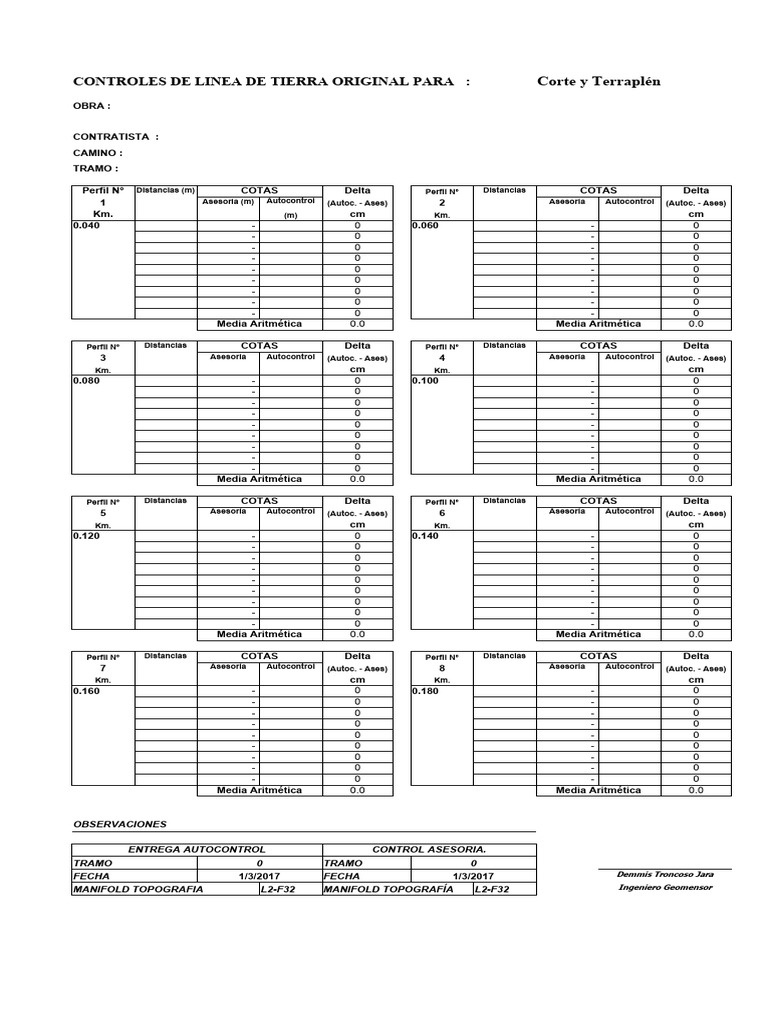Control Linea de Tierra | PDF | Tecnología geográfica | Geodesia