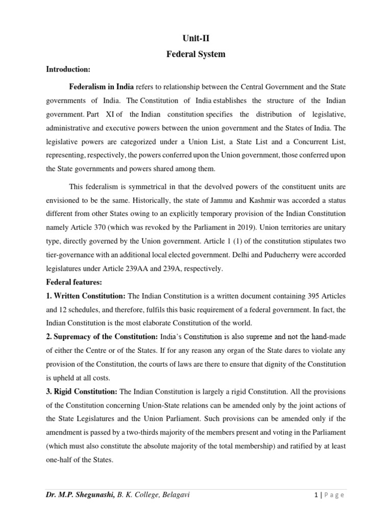 Unit II | Download Free PDF | Government Of India | Political Charters Unit II | Download Free PDF | Government Of India | Political Charters