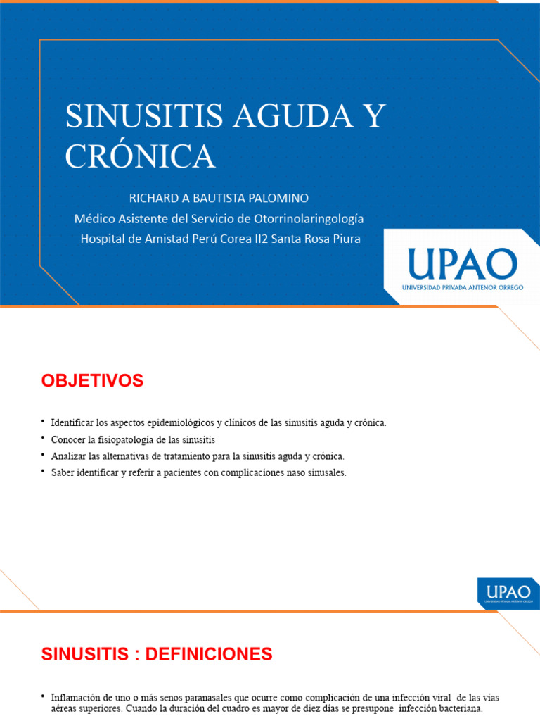 Sinusitis Aguda y Cónica Rabp 2023 | PDF