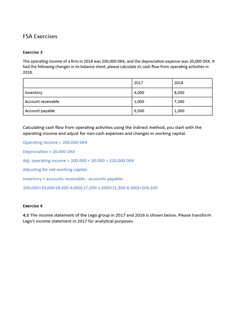 Alle FSA Exercises | Download Free PDF | Revenue | Equity (Finance)