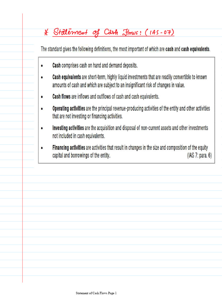 Statement of Cash Flows (IAS-07) | PDF
