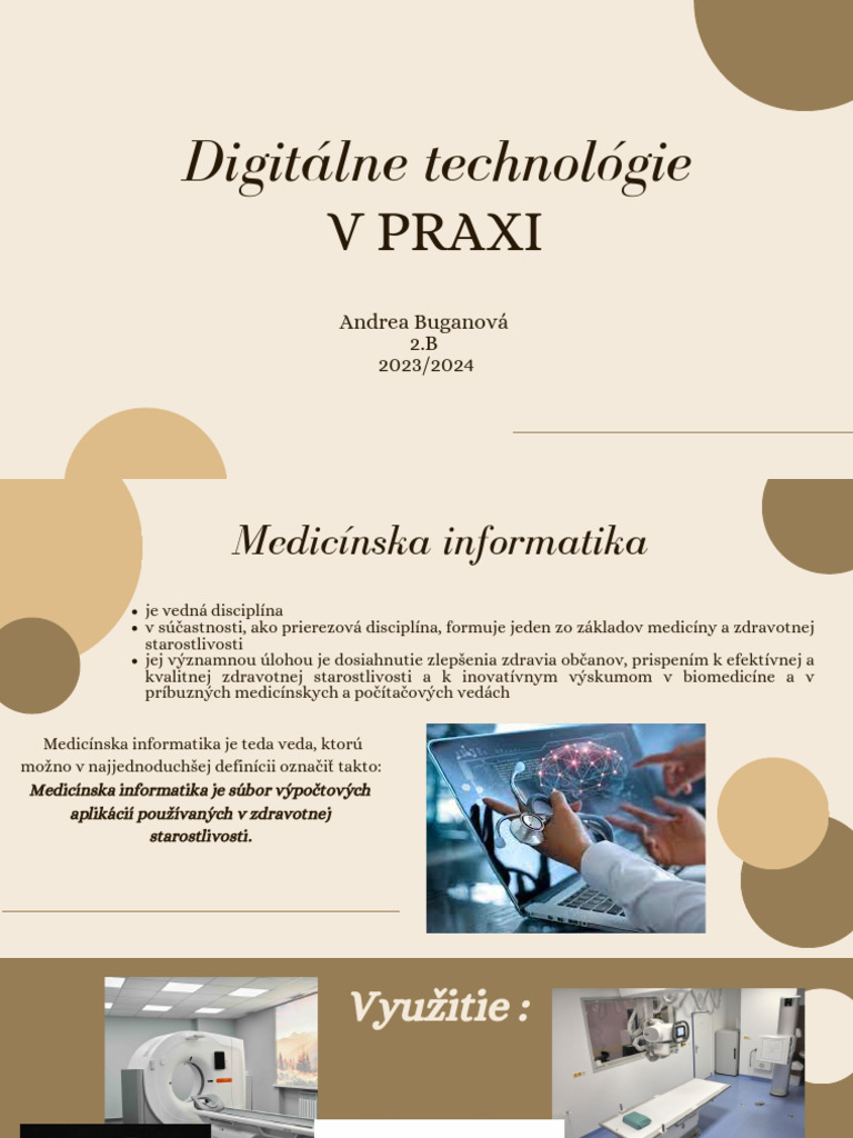 Buganova - Digitálne Technológie V Praxi | PDF