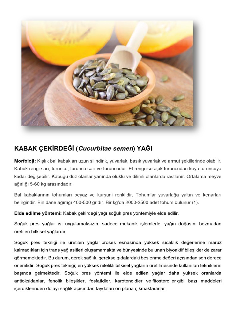 Kabak Cekirdegi Yag | PDF