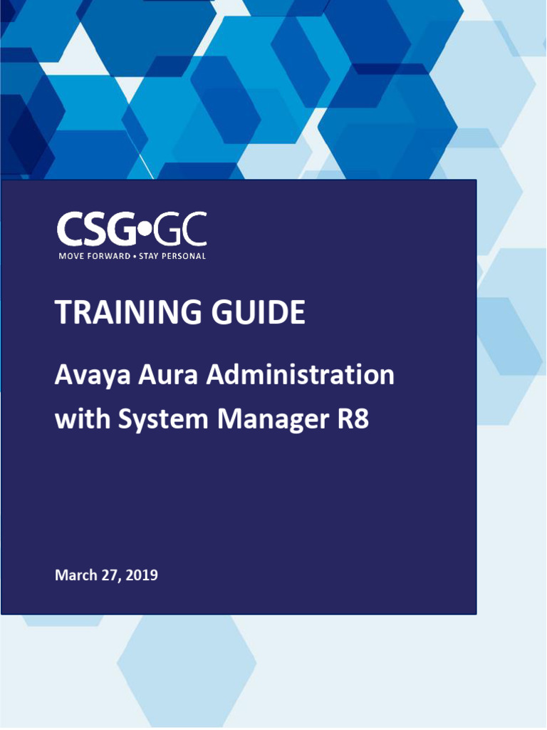 CSG 032719training AvayaSystemManager | PDF | Session Initiation Protocol | Active Directory