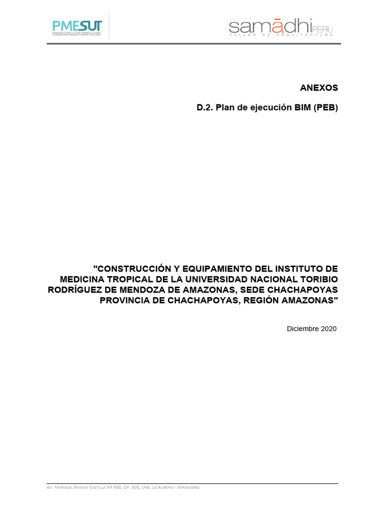 Peb - Plan de Ejecucion Bim - Untrm. | PDF | Autodesk Revit | Archivo de computadora