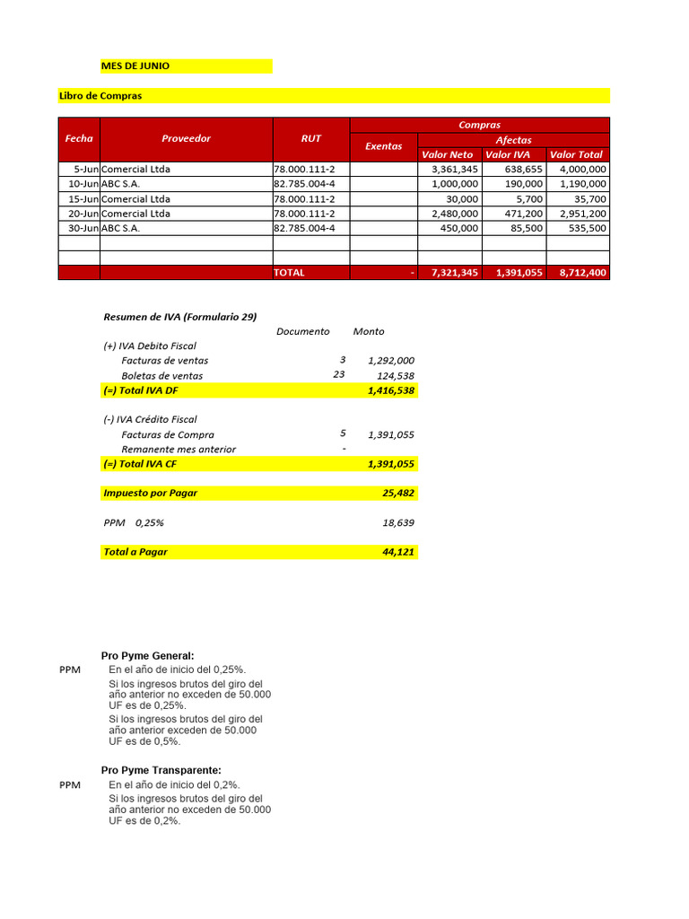 Informe IVA y Compras Junio 2023 | PDF | Impuesto al valor agregado ...