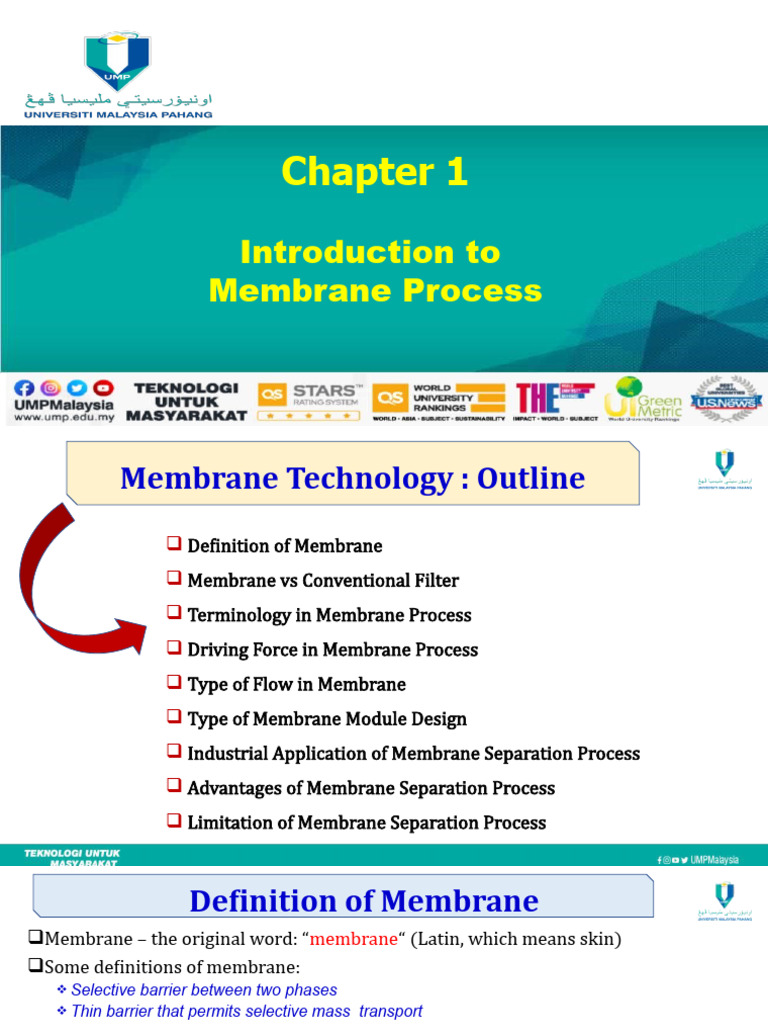 01 Chapter 1 | PDF | Membrane | Membrane Technology