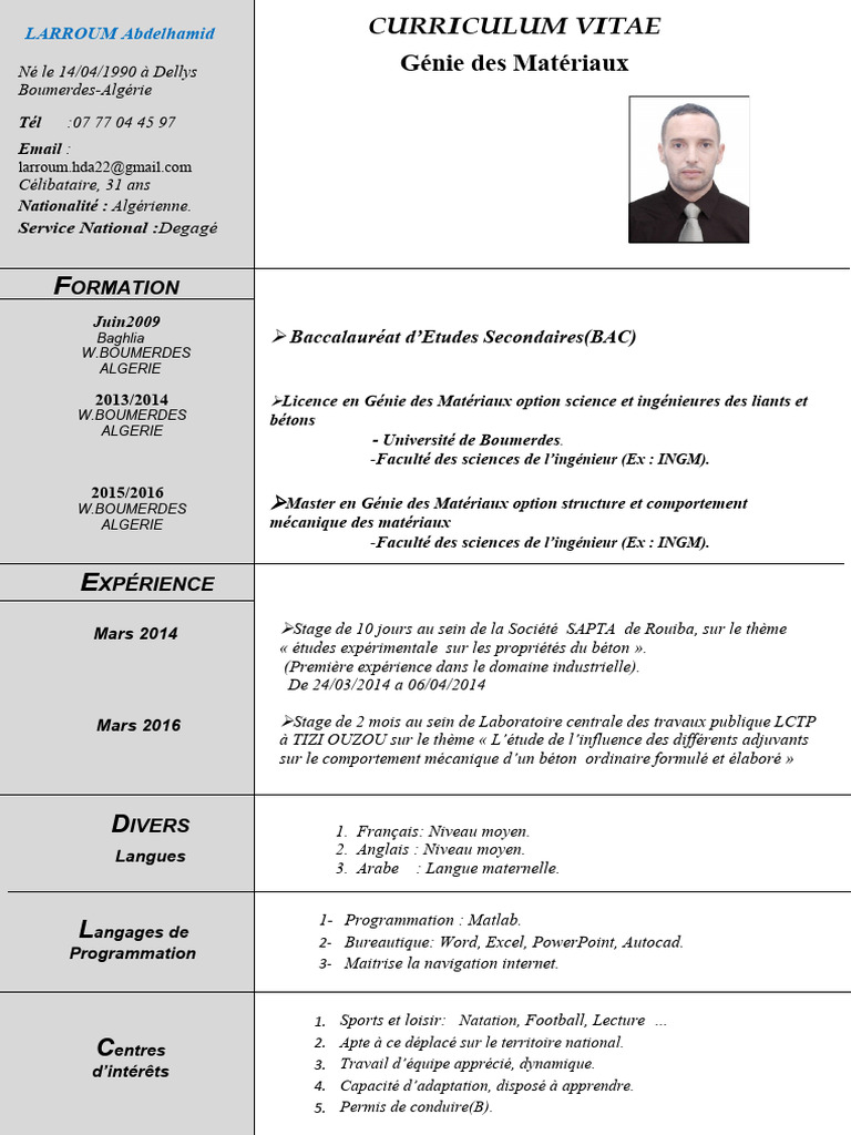 CV Hamid & | PDF | Technologie et ingénierie