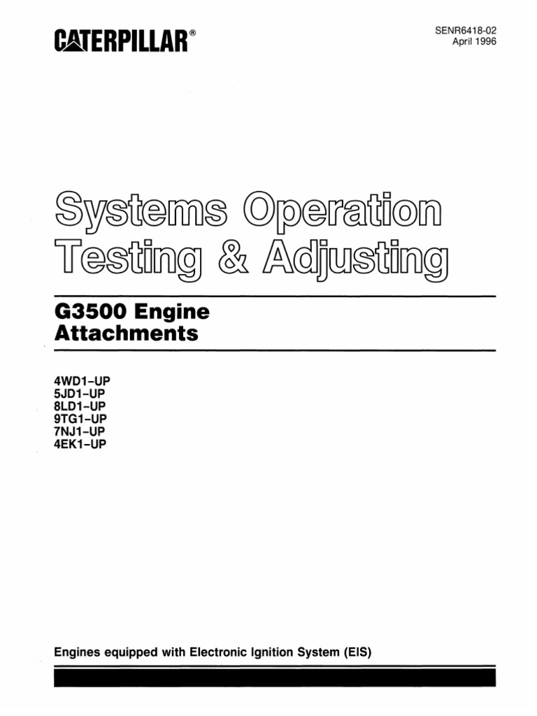 G 3500 Attachments - System Operation Testing and Adjusting | PDF