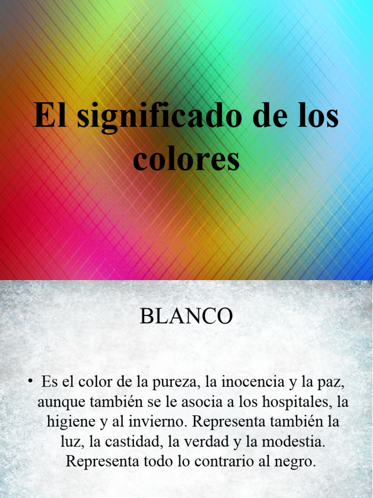 Significado de los colores y sus simbolismos | PDF | Color