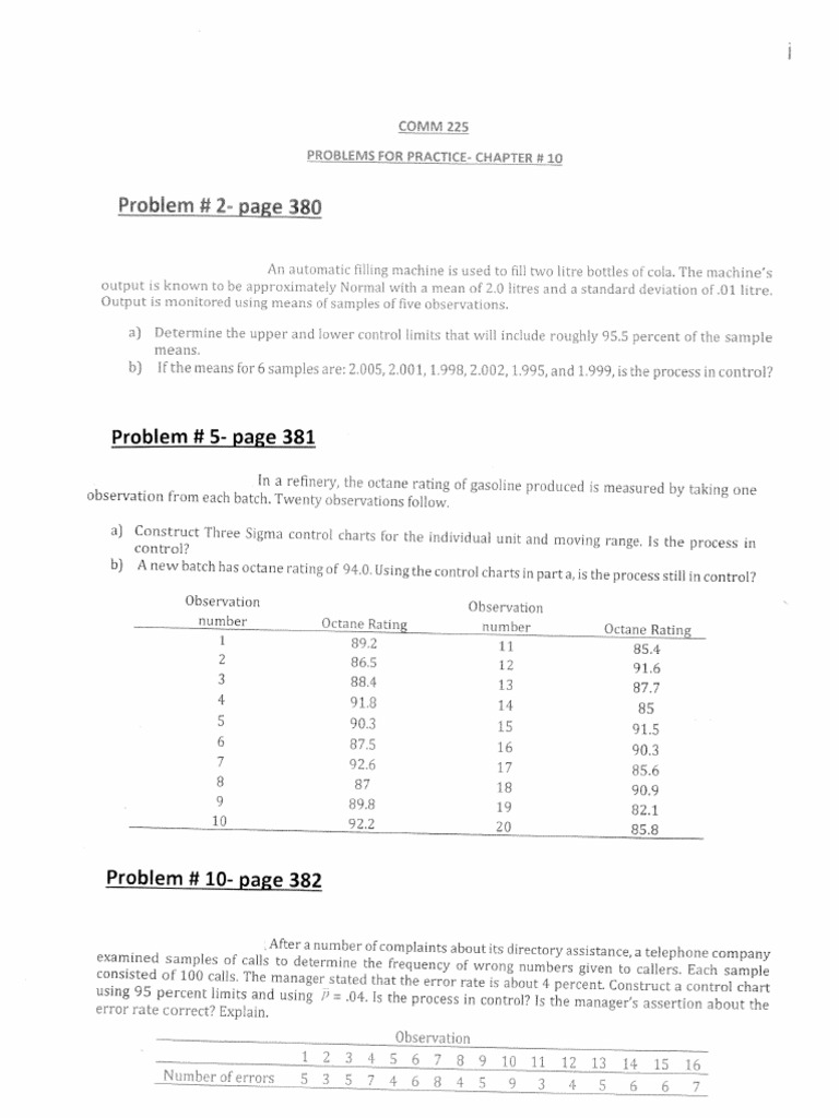 Comm 225 Chapter # 10-Practice Problems With Solutions | PDF