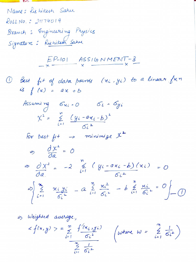 Ep101 - Assignment 3 | PDF