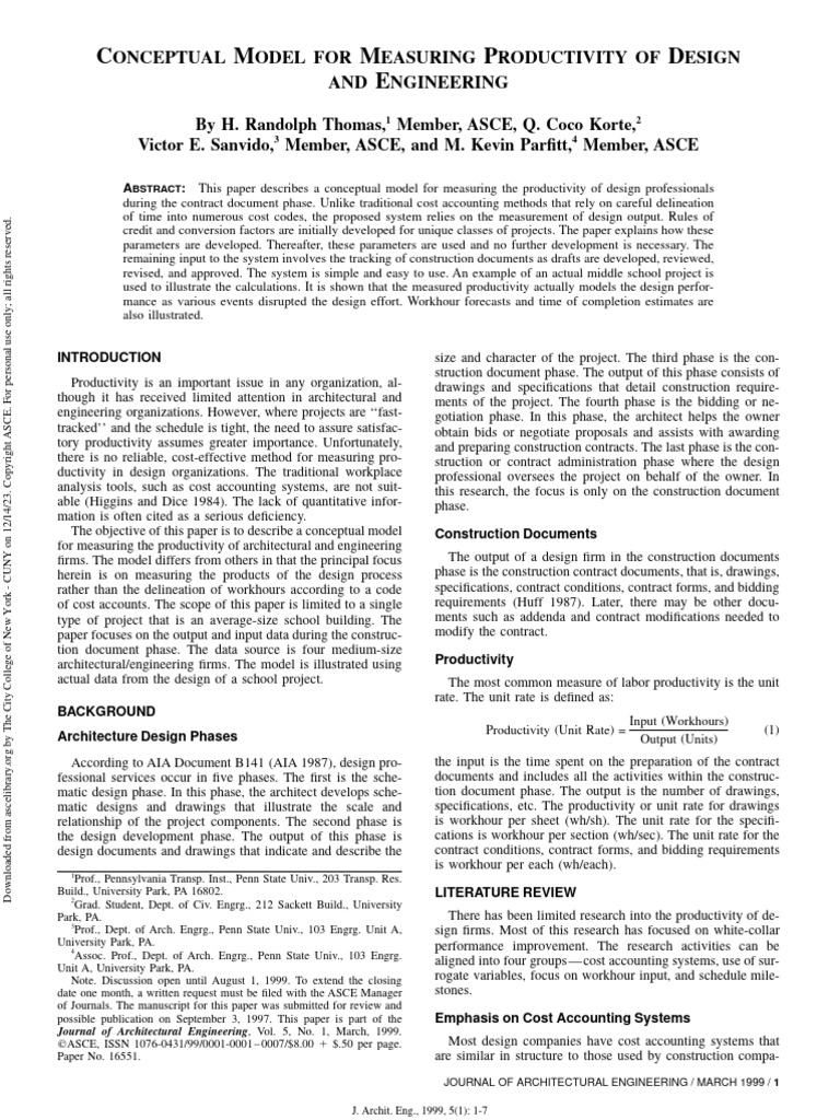 sanvido-et-al-1999-conceptual-model-for-measuring-productivity-of-design-and-engineering | PDF ...