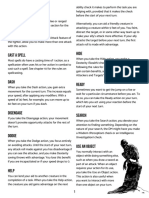 D&D 5E Combat Actions Cheat Sheet | PDF | Gaming | Leisure