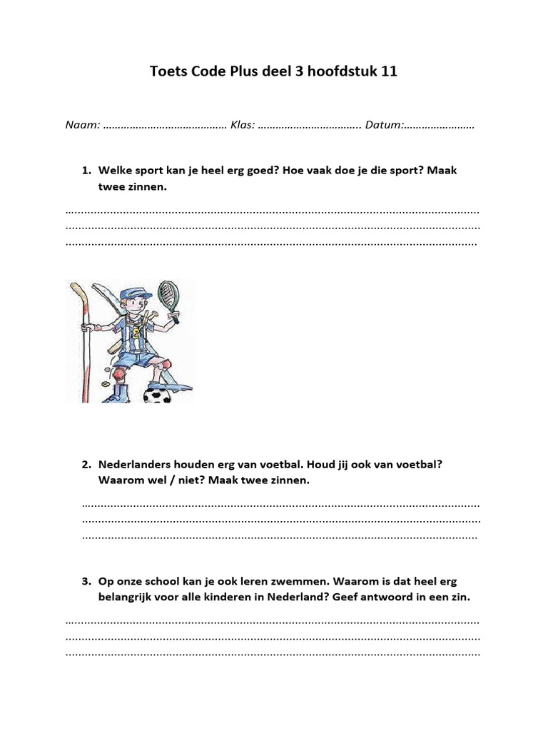 Toets Code Plus 3 H 11 | PDF