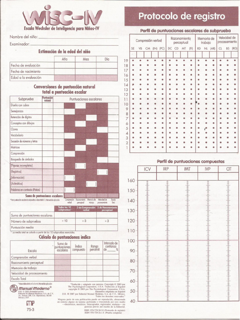 Wisc IV | PDF