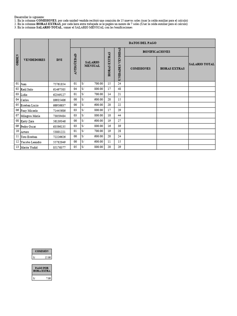 Tareas de Excel #4 | PDF