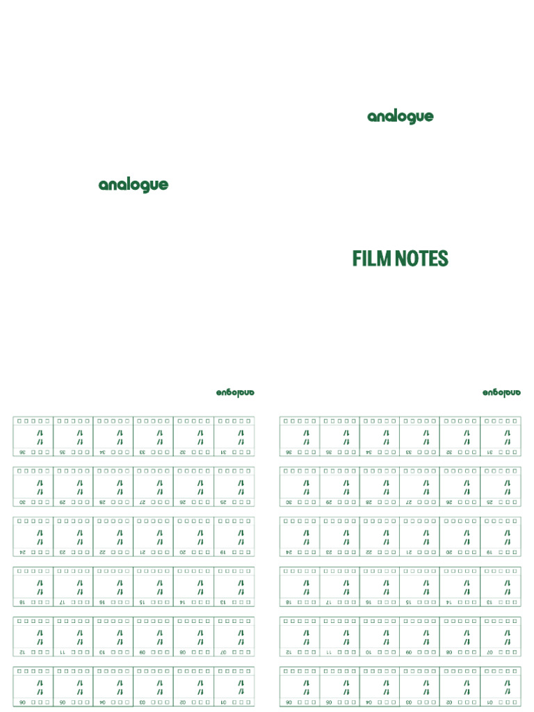 Analogue - Film Notes Template-2 | PDF