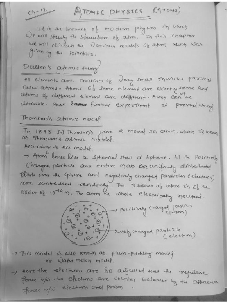 Atomic Physics Part1 | PDF