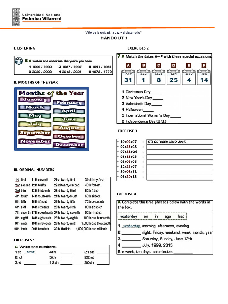 Handout 3 Simple Past | PDF