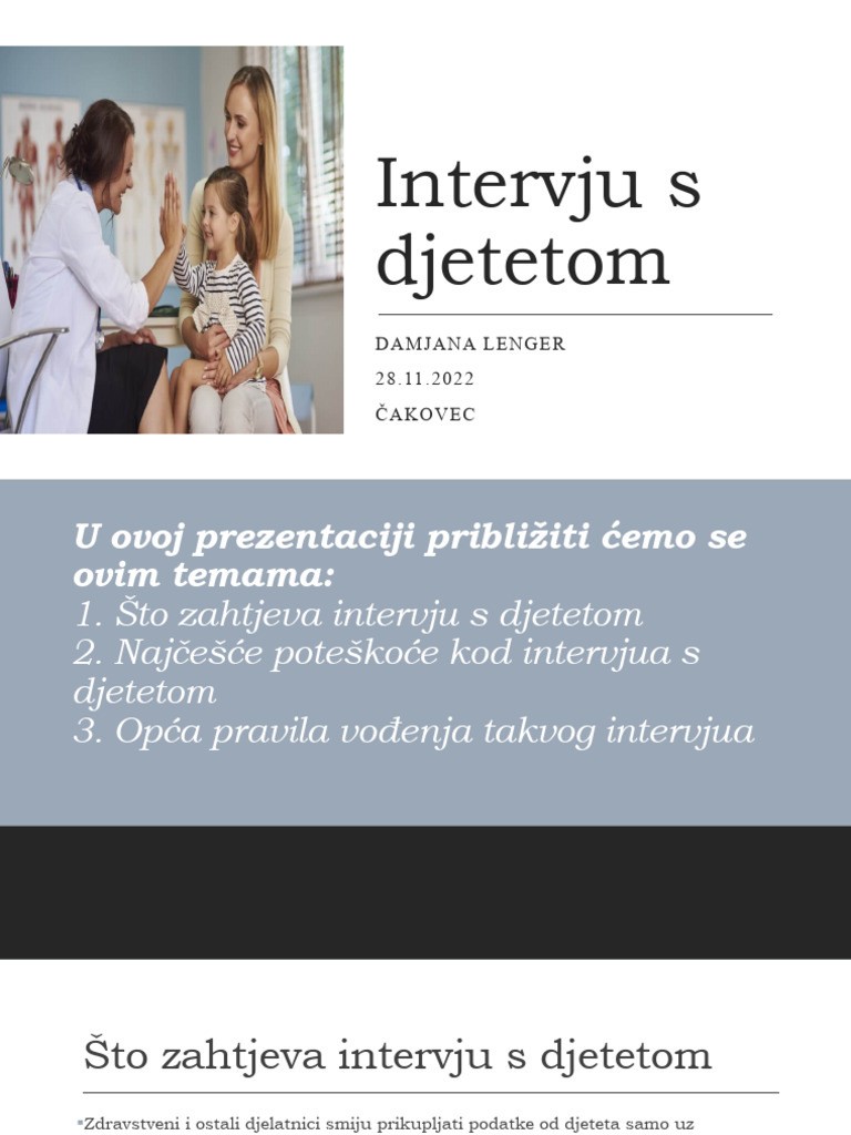Intervju S Djetetom | PDF