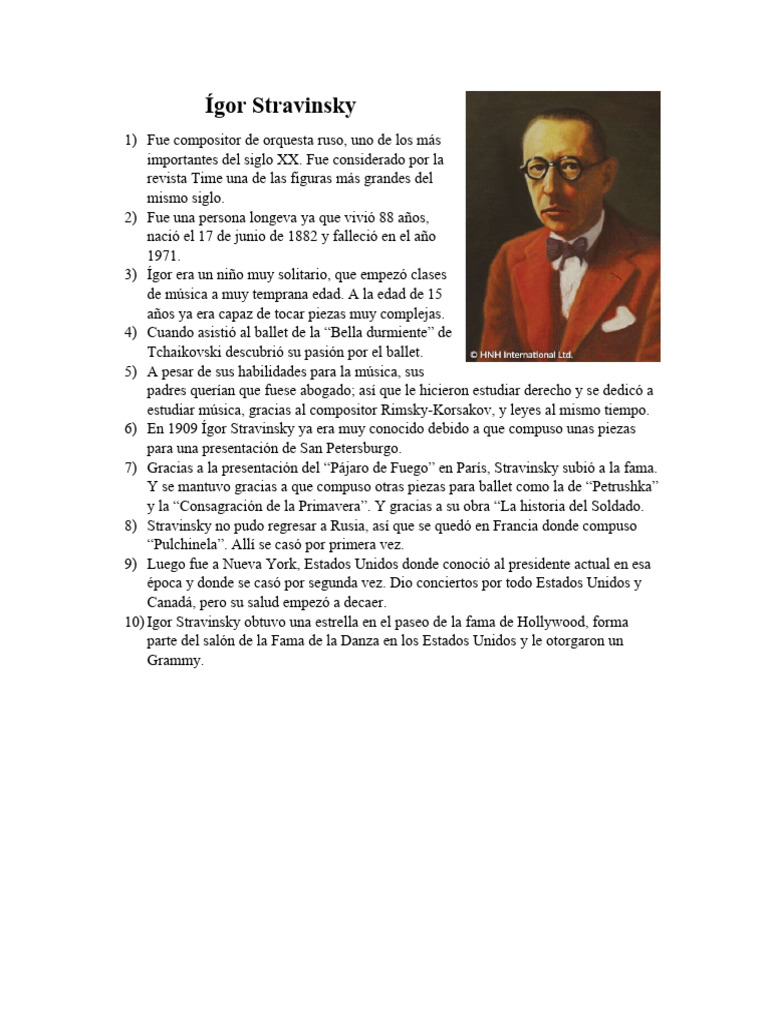 Ígor Stravinsky | PDF