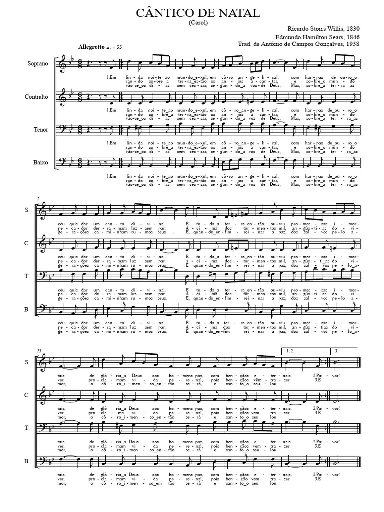 Cânticos e Partituras de Natal | PDF