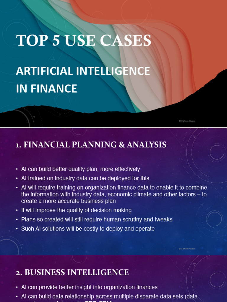 Top 5 Use Cases | PDF | Artificial Intelligence | Intelligence (AI ...