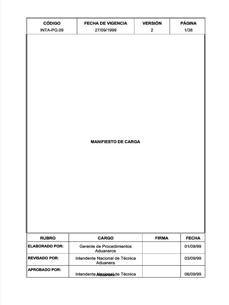 manifiesto-de-carga- | PDF | aduana | Transporte